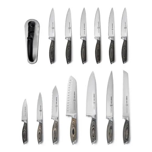 SCHMIDT BROTHERS CUTLERY Bonded Ash 15-piece Knife Block Set