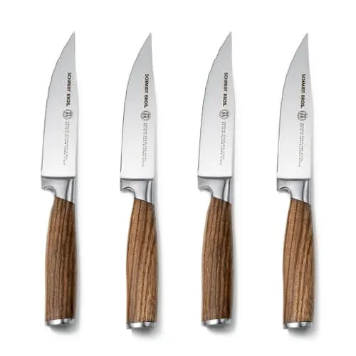 SCHMIDT BROTHERS CUTLERY Zebra Wood 4-piece Steak Set