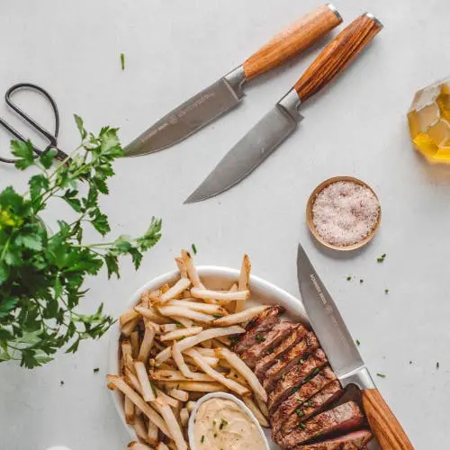 SCHMIDT BROTHERS CUTLERY Zebra Wood 4-piece Steak Set