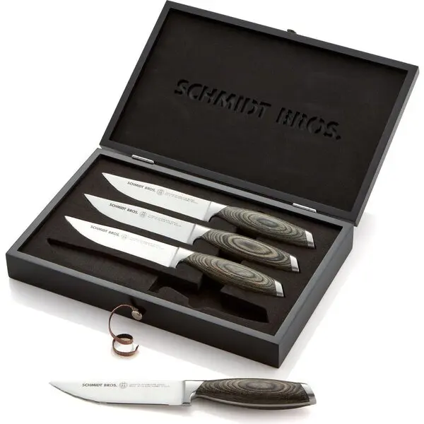 SCHMIDT BROTHERS CUTLERY Bonded Ash 4-piece Steak Set - Grey