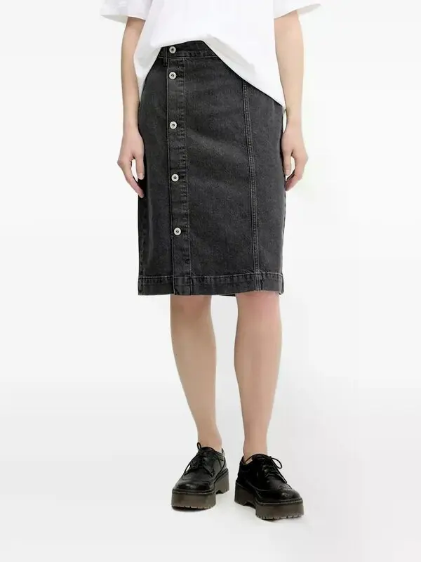 Karl Lagerfeld Button-front Denim Skirt