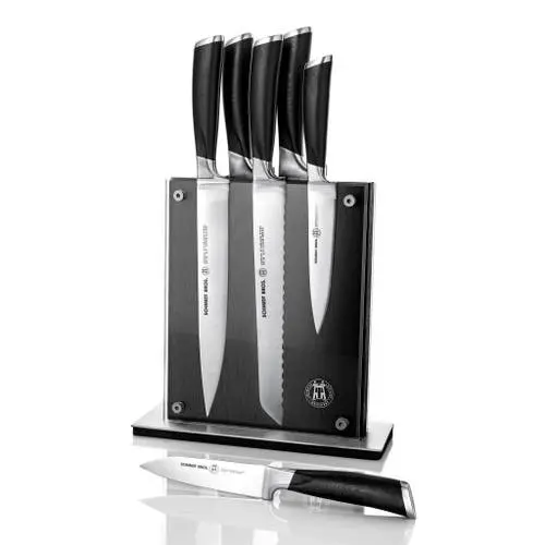 SCHMIDT BROTHERS CUTLERY Heritage 7-piece Knife Block Set - Black