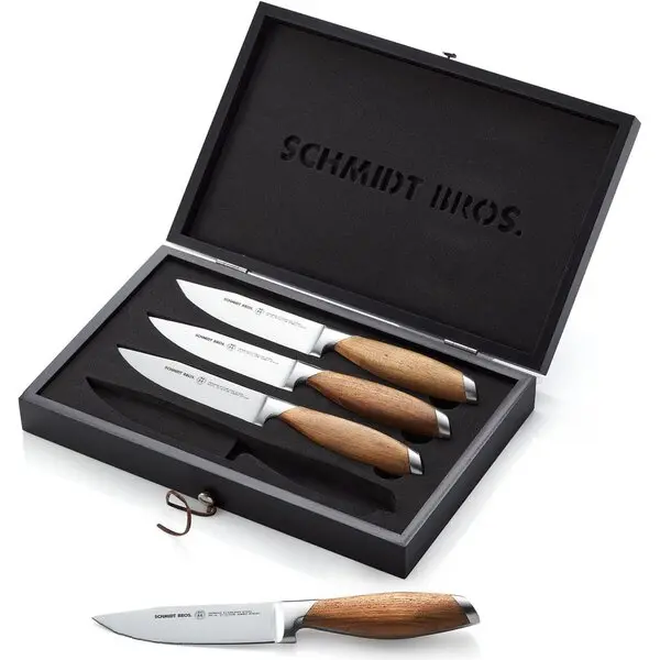 SCHMIDT BROTHERS CUTLERY Bonded Teak 4-piece Steak Set