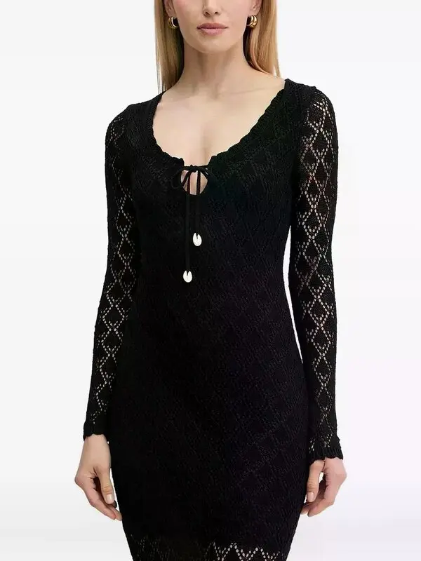 Guess Lace-Insert Midi Dress In Black - 35% Off | Editorialist
