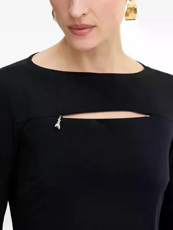 Patrizia Pepe Long-sleeved Mini Dress - Black