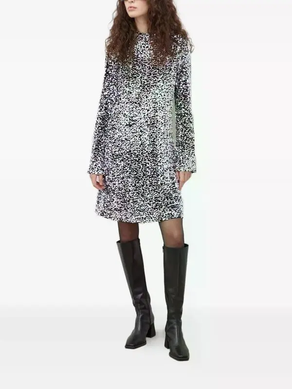BRUUNS BAZAAR Sequin Mock-neck Mini Dress