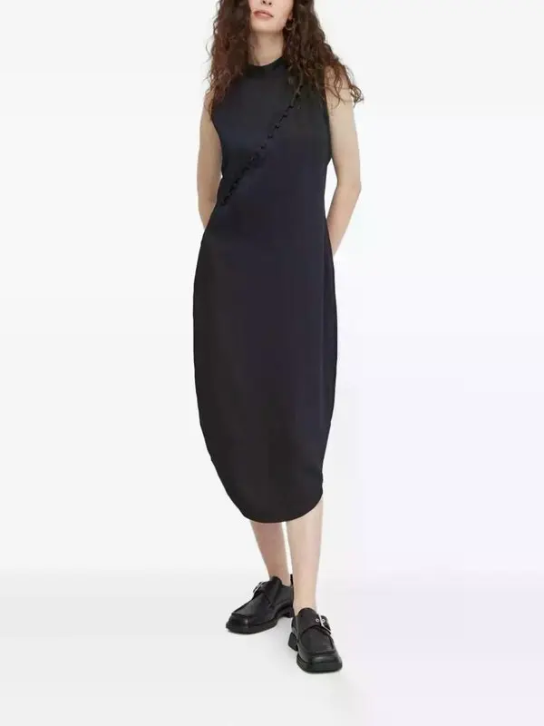 BRUUNS BAZAAR Button-detailed Asymmetric Dress