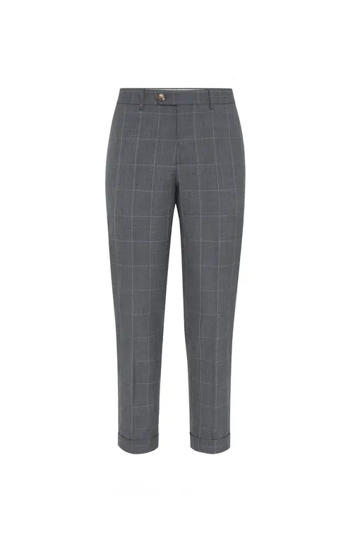 Brunello Cucinelli Virgin Wool Formal Fit Trousers