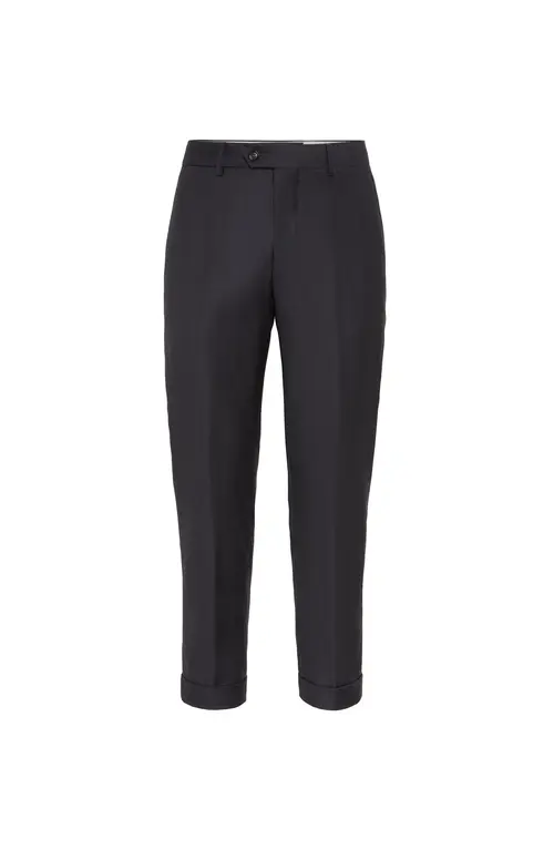 Brunello Cucinelli Virgin Wool Trousers - Anthracite