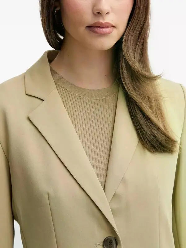Sisley Notched-lapel Button Blazer - Green