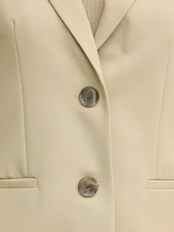 Sisley Notched-lapel Button Blazer - Green