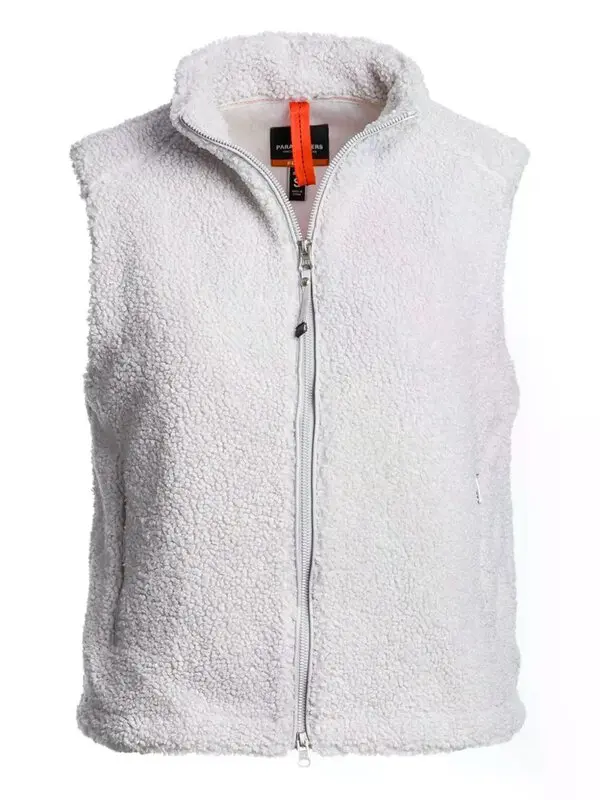 PARAJUMPERS High-neck Fleece Waistcoat - White