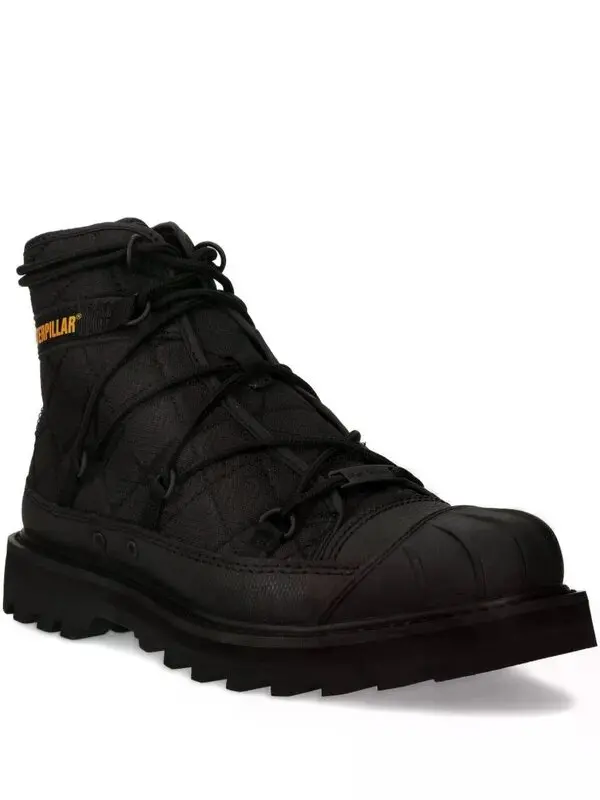 CATERPILLAR Quilted Lace-up Boots - Black