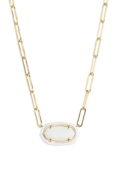 Kendra Scott Elisa Pendant Necklace - Gold White Mother Of Pearl