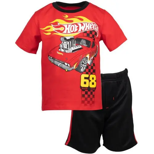 HOT WHEELS T-shirt And Athletic Mesh Shorts Set