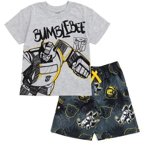 TRANSFORMERS Bumblebee T-shirt & Shorts Set - Gray