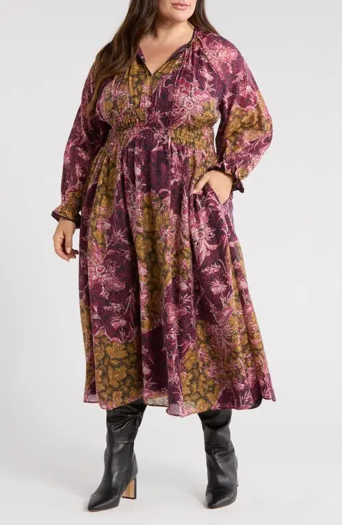 chinese dress ladies Provence Bloom Tiered Midi Dress Floral Green– Selfie Leslie main image 1