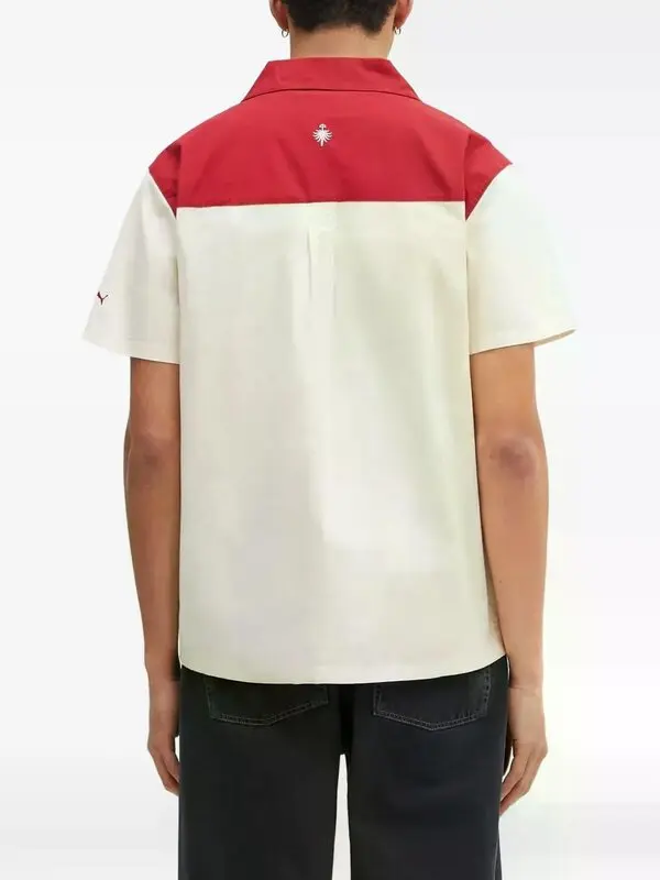 PUMA Floral-print Two-tone Shirt - White