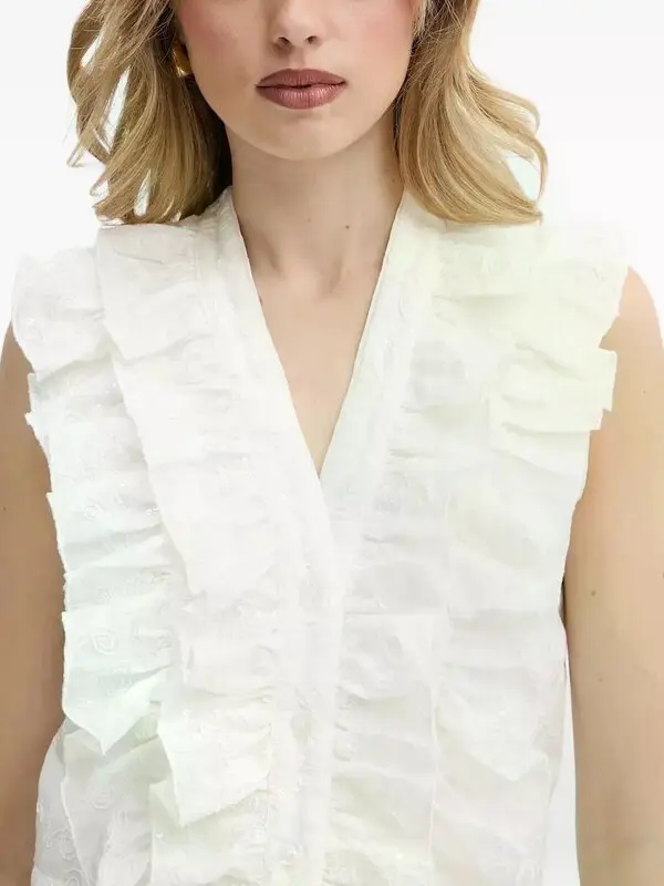 Liu Jo Sequin-embellished Ruffled Top