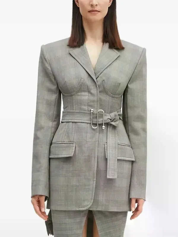 Sportmax Belted Check Jacket