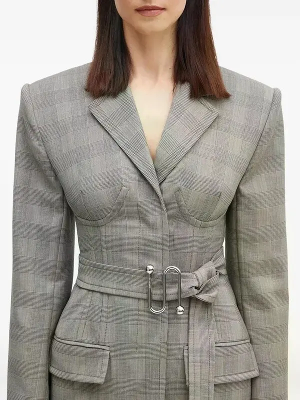 Sportmax Belted Check Jacket