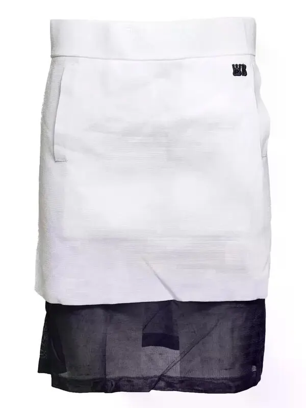 WALES BONNER Layered Mini Skirt - White