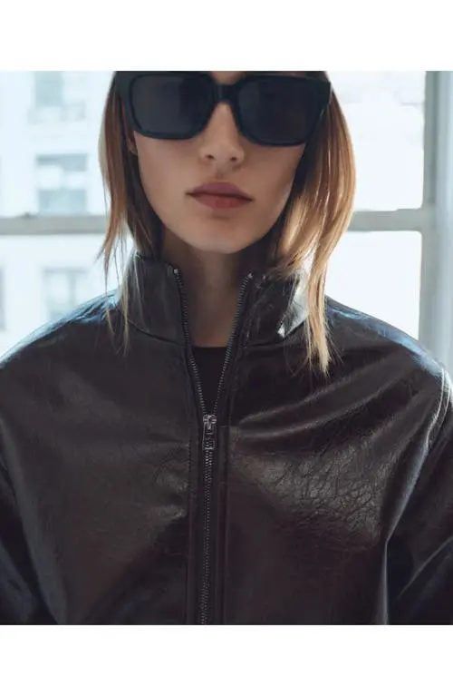 Mango Mela Faux Leather Jacket