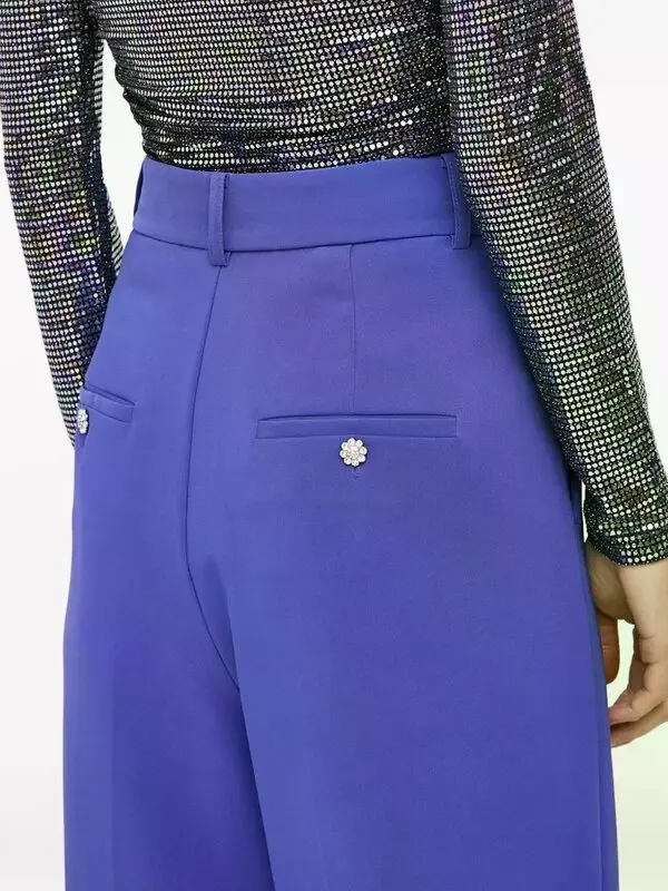 CUSTOMMADE Pleated Jewel-button Trousers