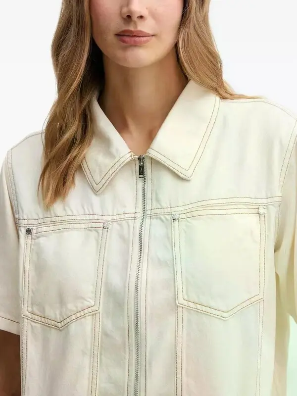 Dkny Zip-front Denim Shirt