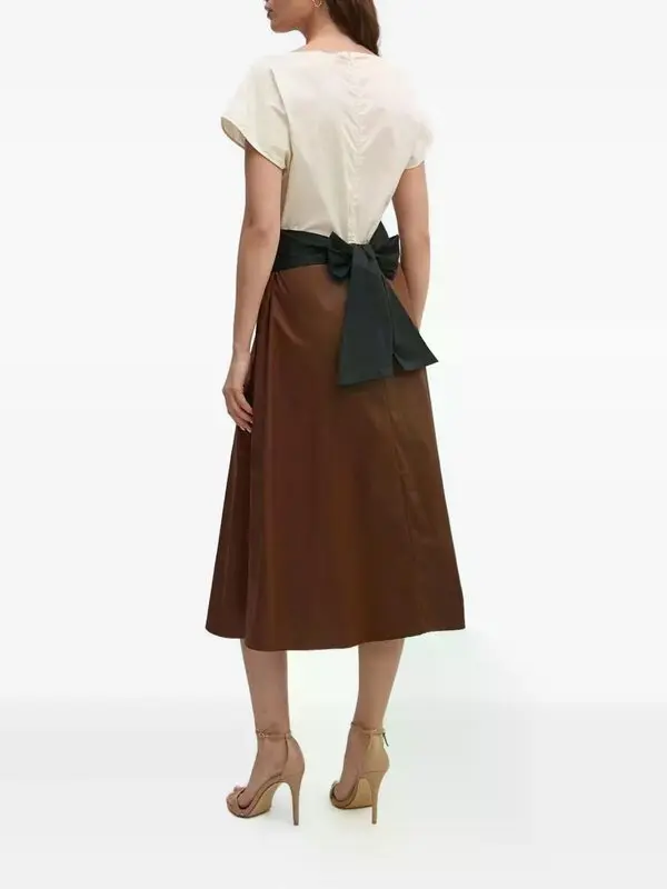 SANDRO FERRONE Belted Pleated Dress