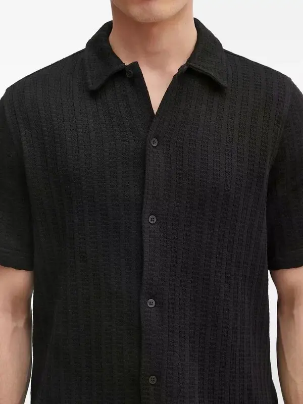 SAMSOE SAMSOE Ribbed Short-sleeve Shirt