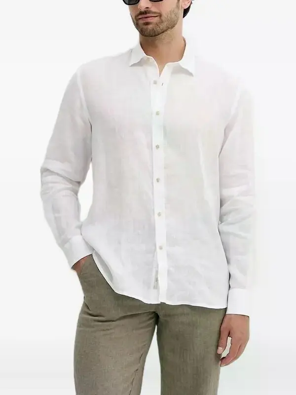 Liu Jo Long-sleeve Linen Shirt - White