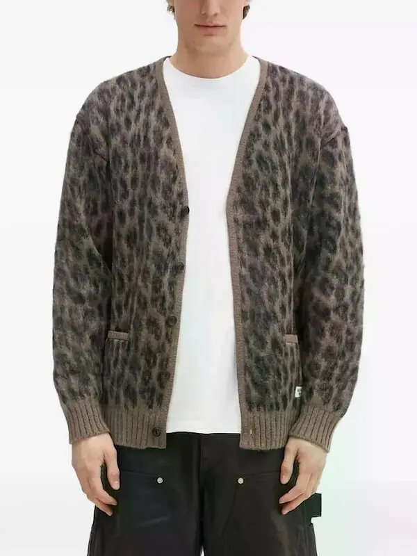 WACKO MARIA Leopard-print Button Cardigan