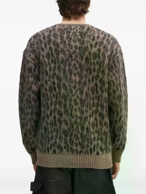 WACKO MARIA Leopard-print Button Cardigan