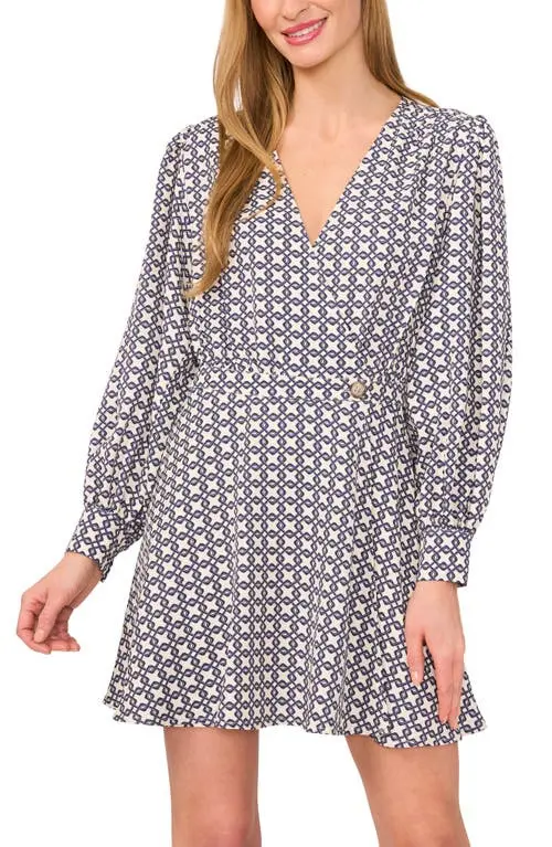 Ted Baker London Geo Print Long Sleeve Minidress
