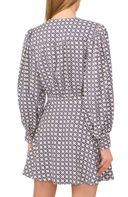 Ted Baker London Geo Print Long Sleeve Minidress