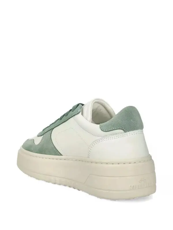 SUMMERY COPENHAGEN Perforated Suede And Leather Sneakers - Green