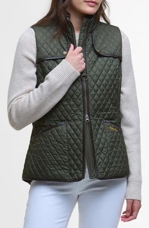 Barbour Dahlia Water-resistant Quilted Vest - Olive