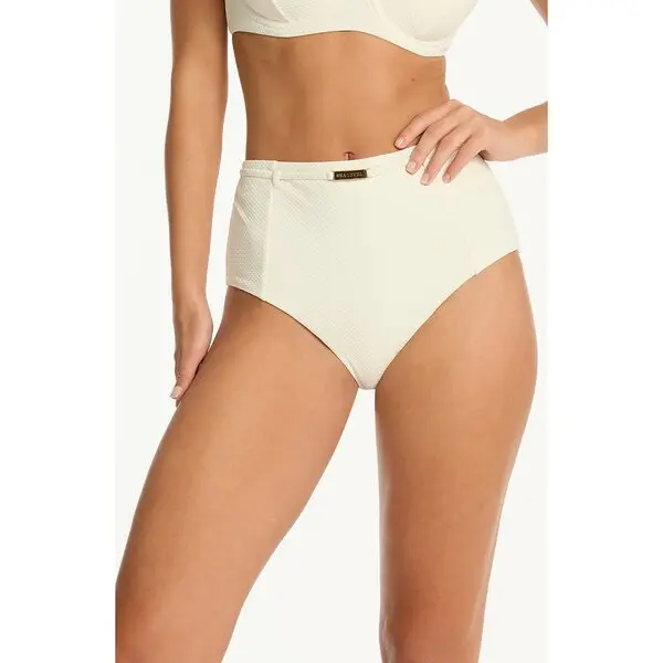 SEA LEVEL Nautique High Waist Bikini Bottom - Coconut