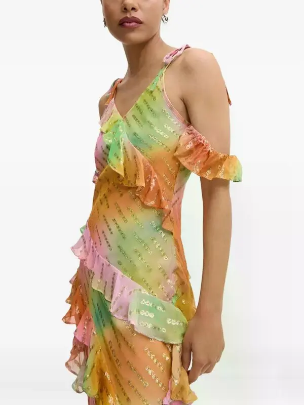 NEVER FULLY DRESSED Faro Sequin-embellished Dress