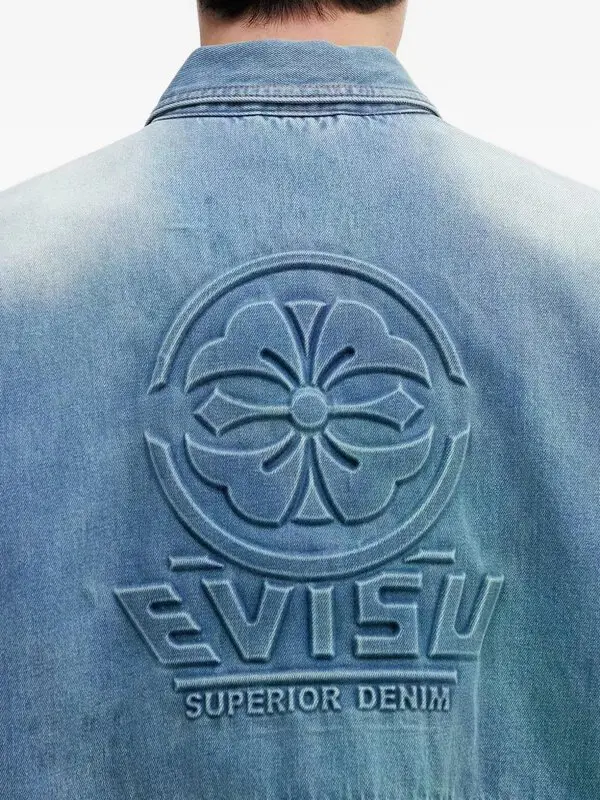 EVISU Embossed-logo Denim Jacket