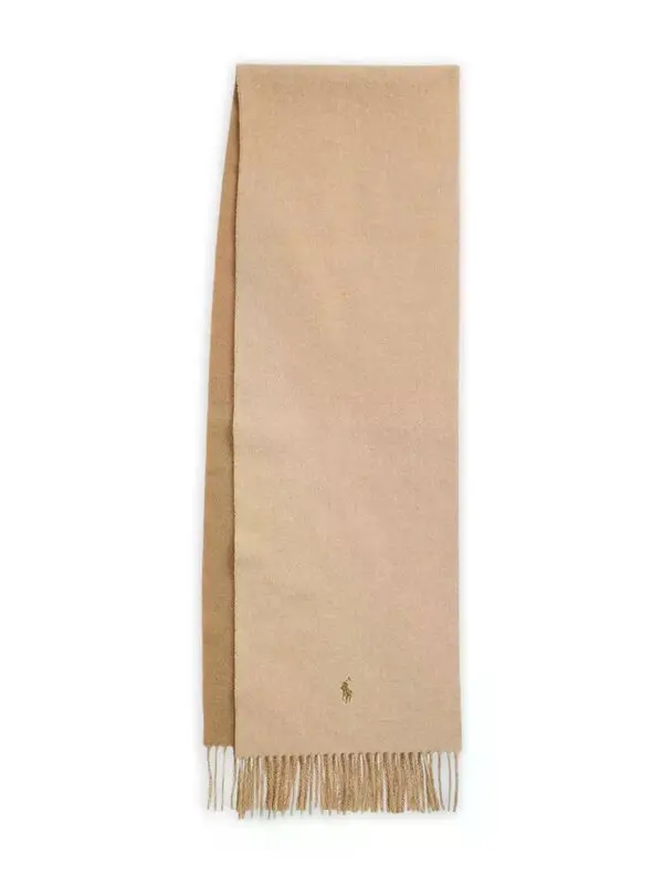 Polo Ralph Lauren Fringed Wool Scarf - Neutrals