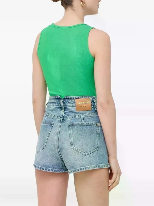 Miss Sixty Chain-lock Denim Mini Shorts