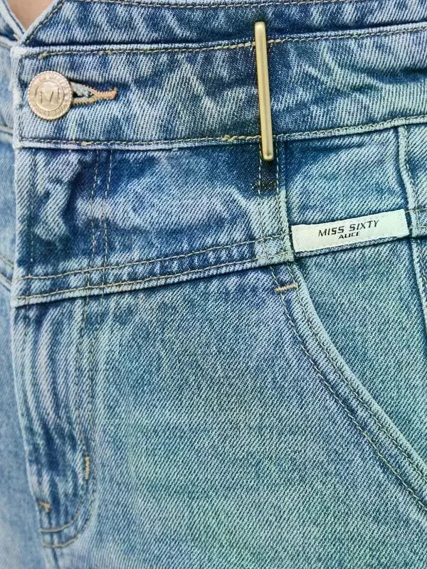 Miss Sixty Chain-lock Denim Mini Shorts