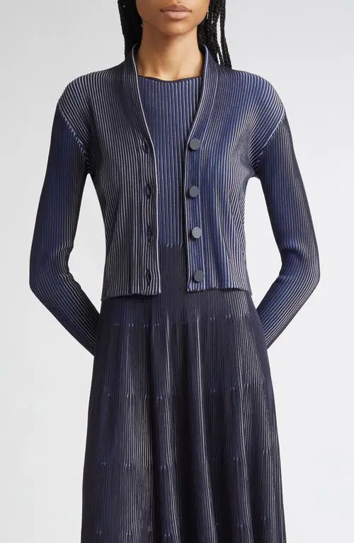Emporio Armani Stripe Rib Cardigan