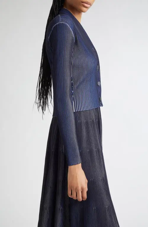 Emporio Armani Stripe Rib Cardigan
