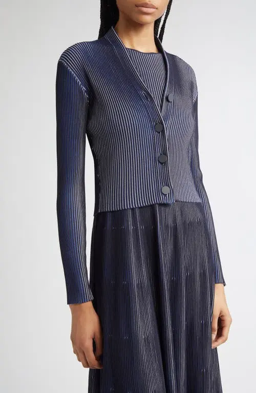 Emporio Armani Stripe Rib Cardigan