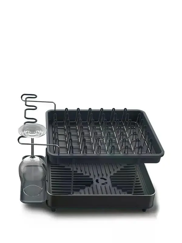 JOSEPH JOSEPH Excel™ Two-tier Stainless-steel Dish Rack - Black