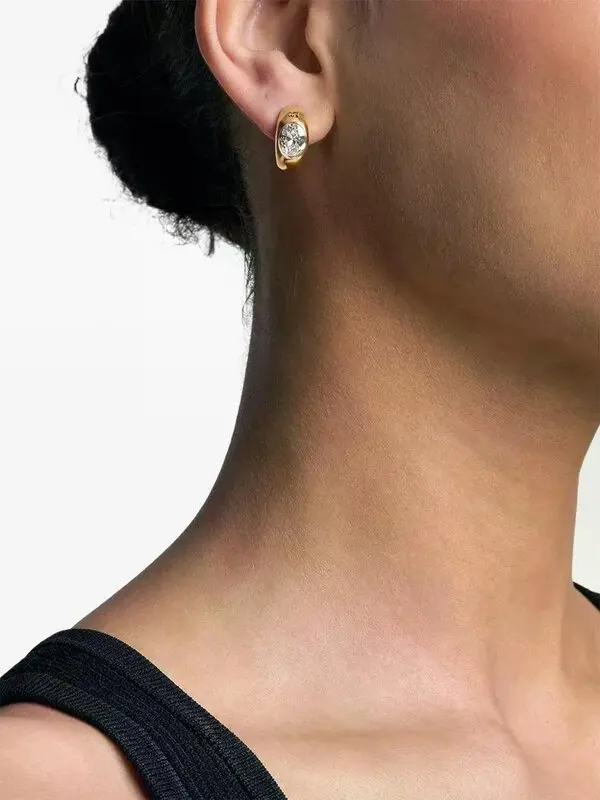 Michael Kors Zirconia-embellished Huggie-hoop Earrings