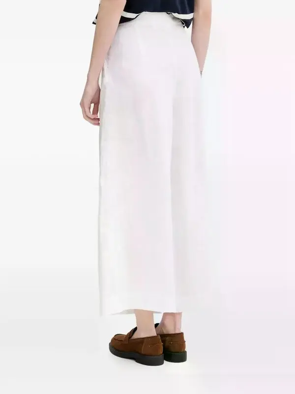 PEDRO DEL HIERRO Pleated Linen Wide Leg Trousers